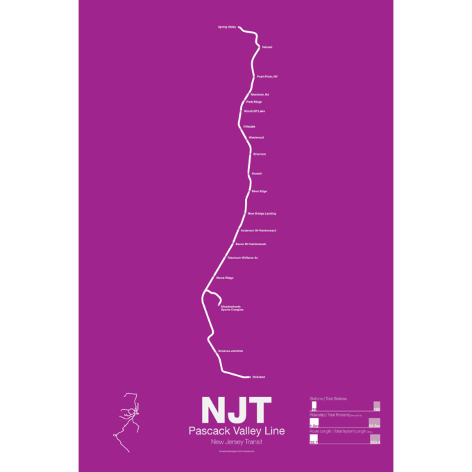 NJT Northeast Corridor Line Poster – vanmaps