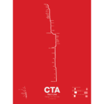 CTA Red Line El Poster – vanmaps